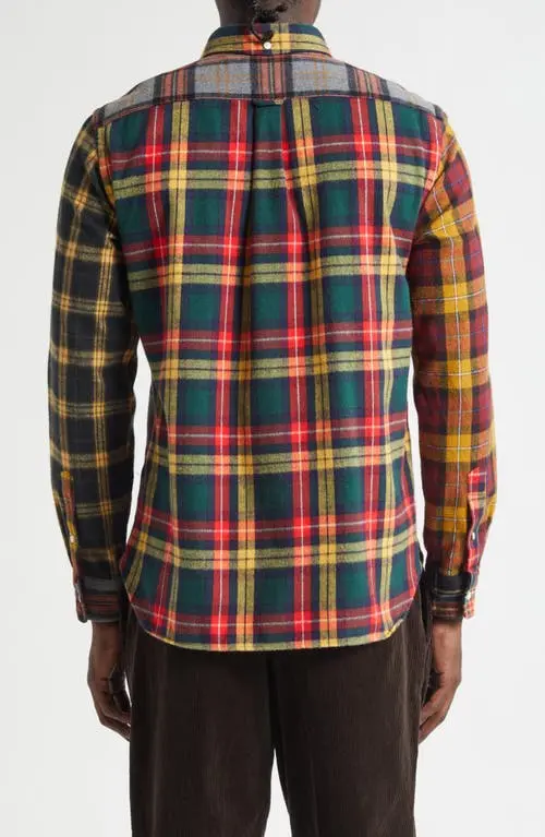 BEAMS Plaid Flannel Button-down Shirt