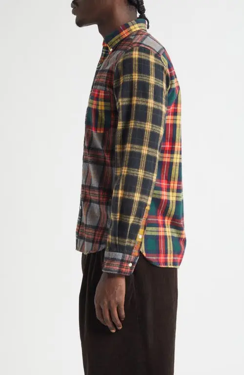 BEAMS Plaid Flannel Button-down Shirt