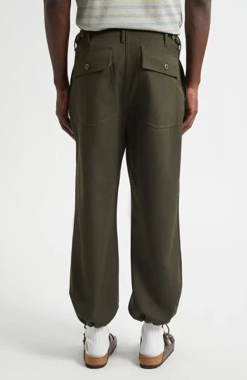 BEAMS Utility Drawstring Waist Wool Trousers