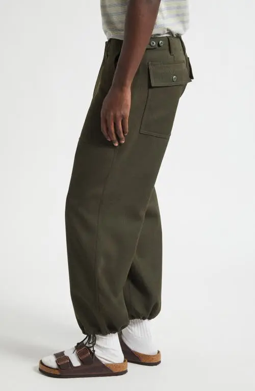 BEAMS Utility Drawstring Waist Wool Trousers
