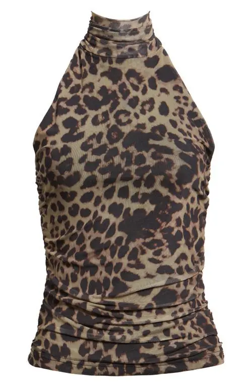 ICHI Ihparda Print Halter Top