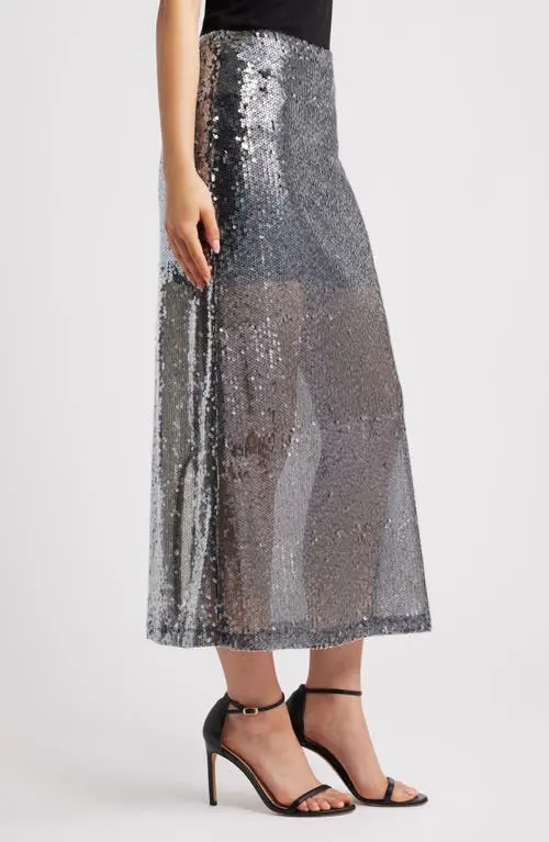 ICHI Sequin Embellished Skirt