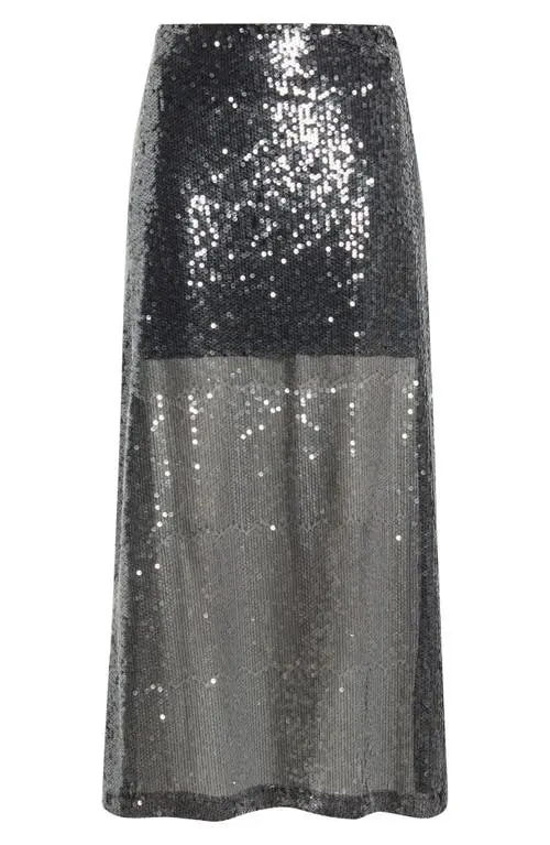 ICHI Sequin Embellished Skirt
