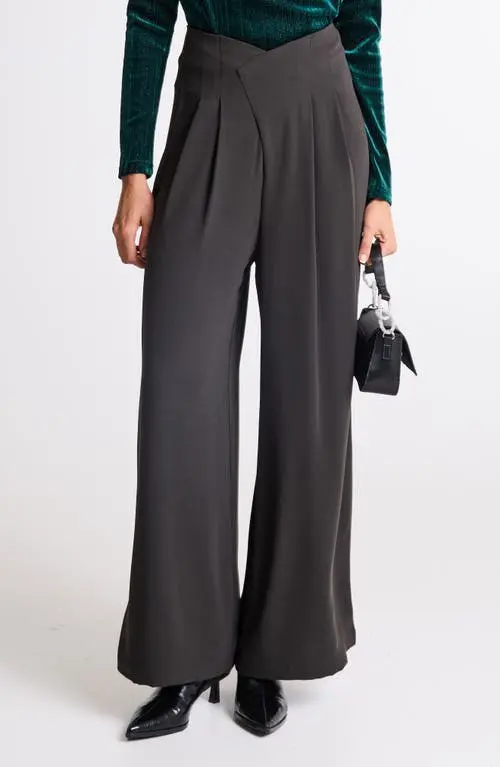 ICHI Pleated Wide Leg Trousers