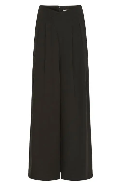 ICHI Pleated Wide Leg Trousers