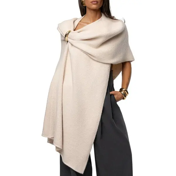 JLUXLABEL Radiance Knit Shawl - Ivory