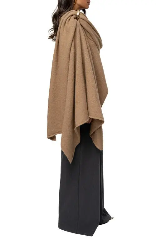 JLUXLABEL Radiance Knit Shawl - Taupe