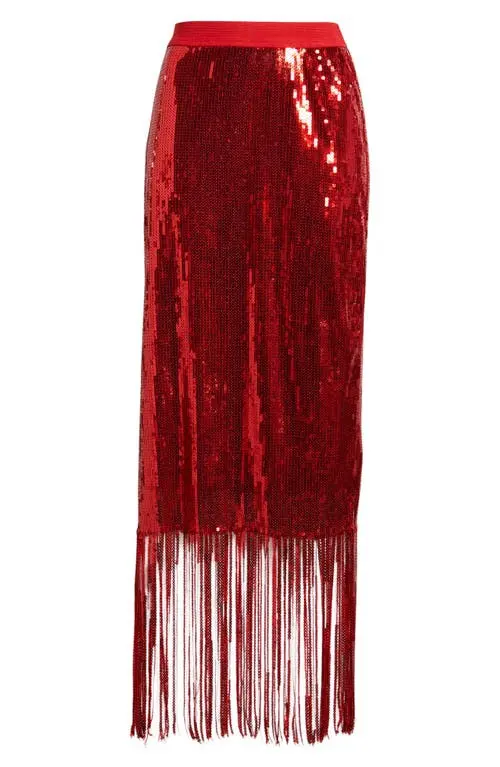ICHI Ihmollia Sequin Fringe Skirt