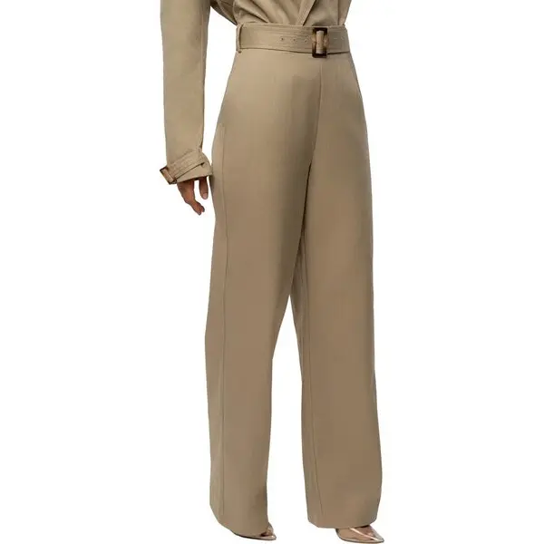 JLUXLABEL Uncharted Belted Cotton-blend Pants - Beige