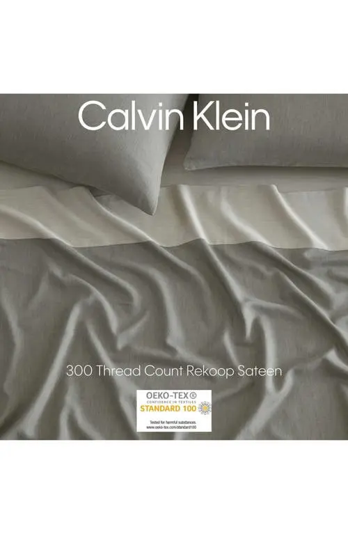 Calvin Klein Contrast Weave 300 Thread Count Sheet Set - Light/medium Green
