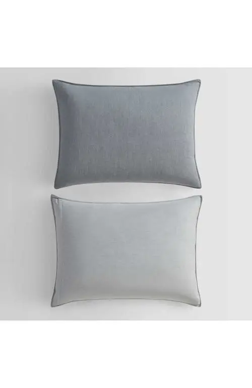 Calvin Klein Contrast Weave Duvet Cover & Shams Set - Light/medium Blue