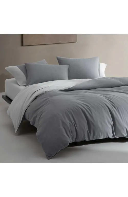 Calvin Klein Contrast Weave Duvet Cover & Shams Set - Light/medium Blue
