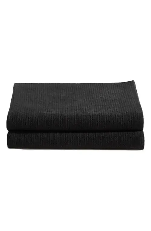Calvin Klein Eternity Set Of 2 Bath Sheets - Black