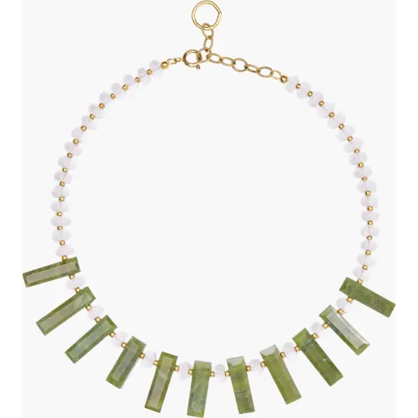 SHOP SPICY DAN Quartz And Aventurine Gold Plated Necklace - Green