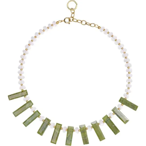 SHOP SPICY DAN Quartz And Aventurine Gold Plated Necklace - Green