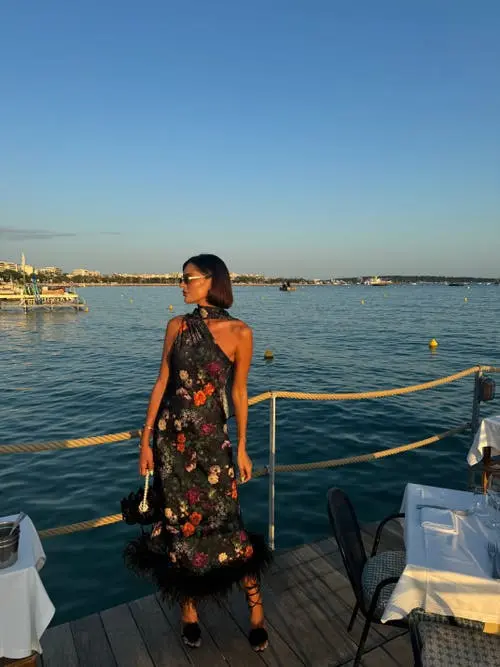 VASILIKI Liya Cannes One Sleeve Maxi Dress - Black