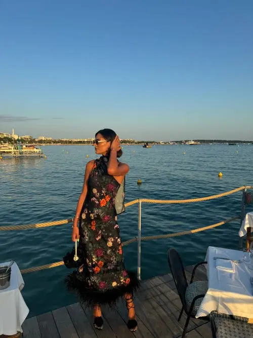 VASILIKI Liya Cannes One Sleeve Maxi Dress - Black