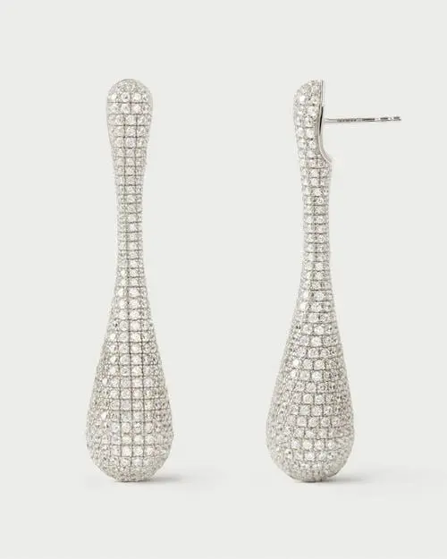 PDPAOLA Glacier Zirconia Earrings - Pavé