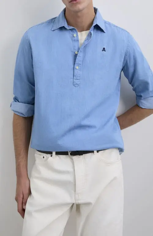 SCALPERS Alpha Polera Shirt - Lightdenim