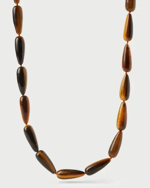 PDPAOLA Tiger Eye Drop Necklace
