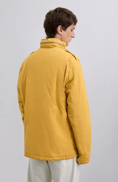 SCALPERS Cotton Military Jacket - Mustard