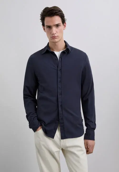 SCALPERS Icon Jersey Ls Shirt - Navy
