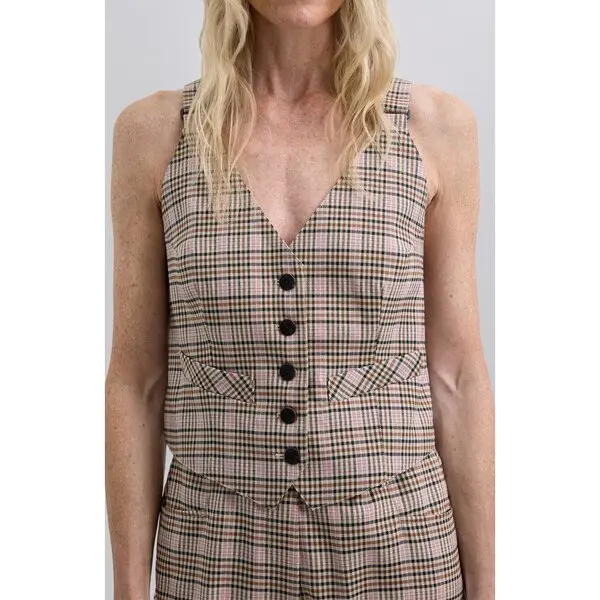 SCALPERS Check Print Vest