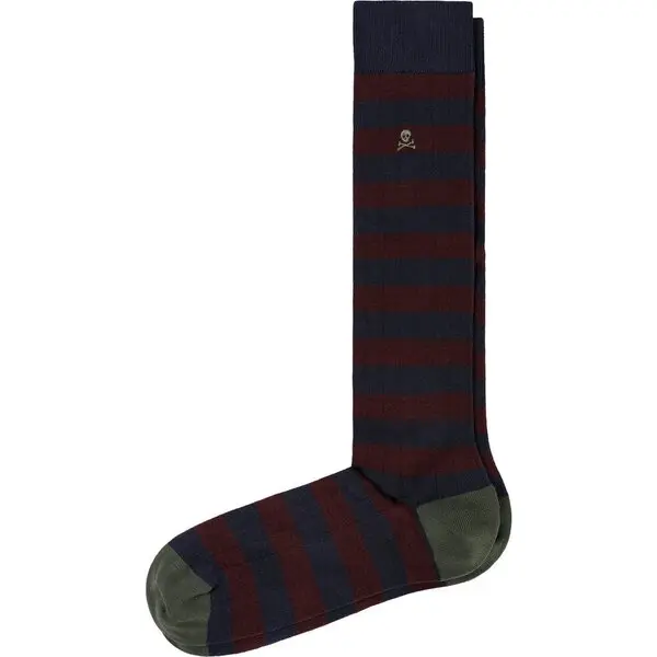 SCALPERS Striped Socks - Navy