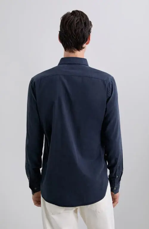 SCALPERS Tencel K Shirt - Navy