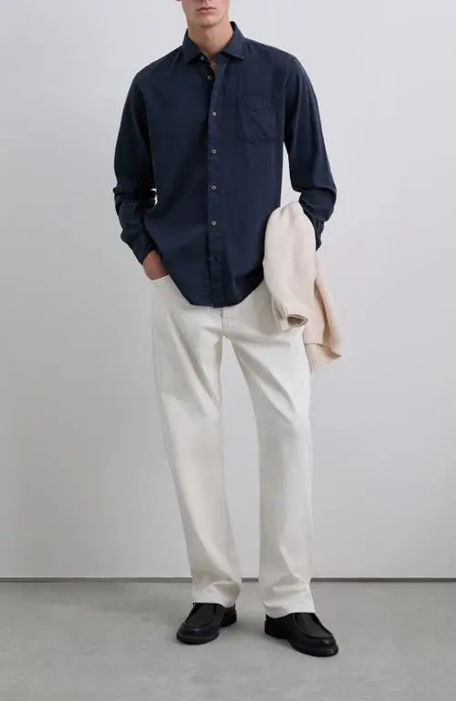 SCALPERS Tencel K Shirt - Navy