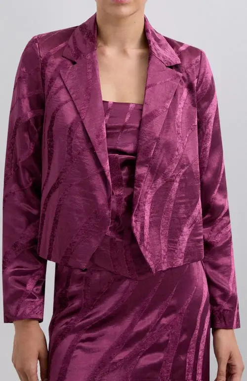 SCALPERS Camou Velvet Blazer - Bouganville
