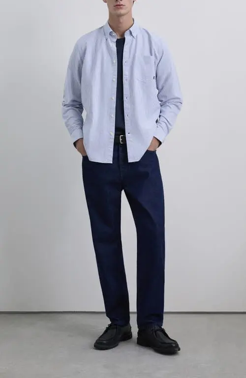 SCALPERS Loose Oxford Bd Shirt - Blue