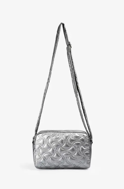 SCALPERS Quilted Crossbody Bag - Silver