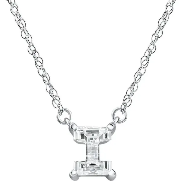 BLISS DIAMOND Diamond Initial Pendant Necklace - 14k White Gold