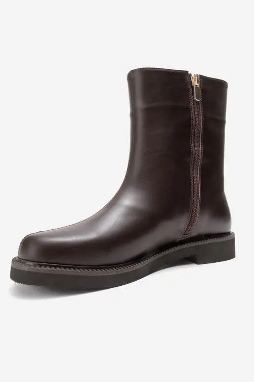 FOREVER & ALWAYS SHOES Lucano Leather Ankle Boot - Brown
