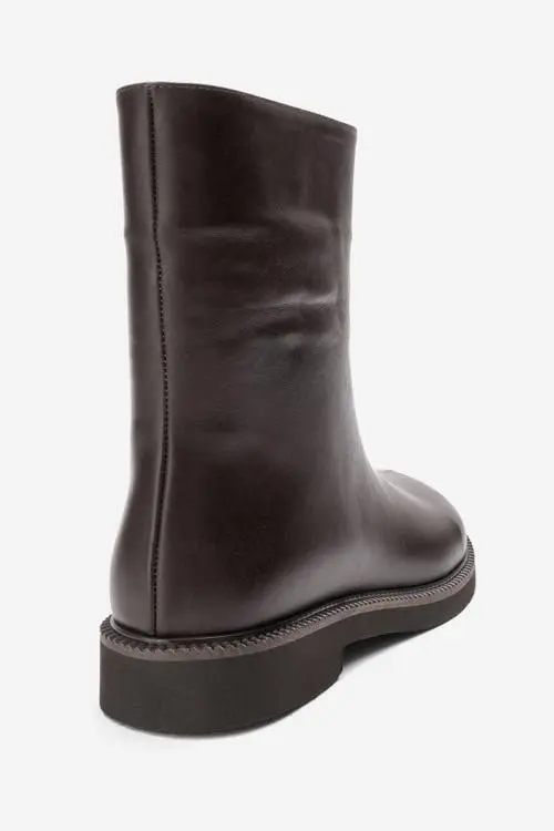 FOREVER & ALWAYS SHOES Lucano Leather Ankle Boot - Brown