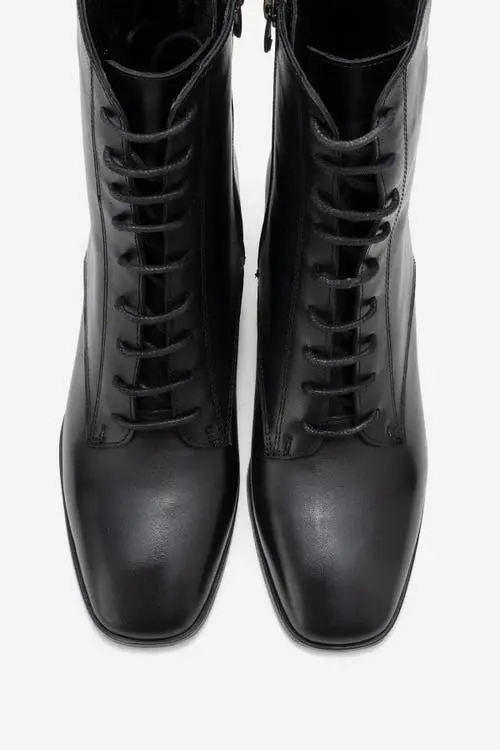 FOREVER & ALWAYS SHOES Sydy Leather Lace-up Boots