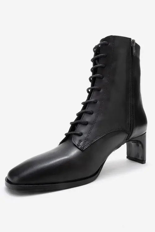 FOREVER & ALWAYS SHOES Sydy Leather Lace-up Boots