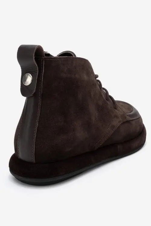 FOREVER & ALWAYS SHOES Martas Leather Zip Boots - Brown Suede
