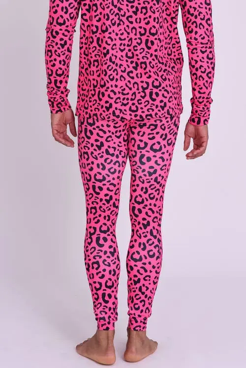 OOSC Baselayer Pants In Hotel California Pink Leopard Print