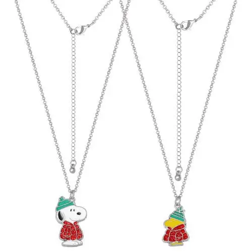 PEANUTS Snoopy & Woodstock 2-piece Necklace Set
