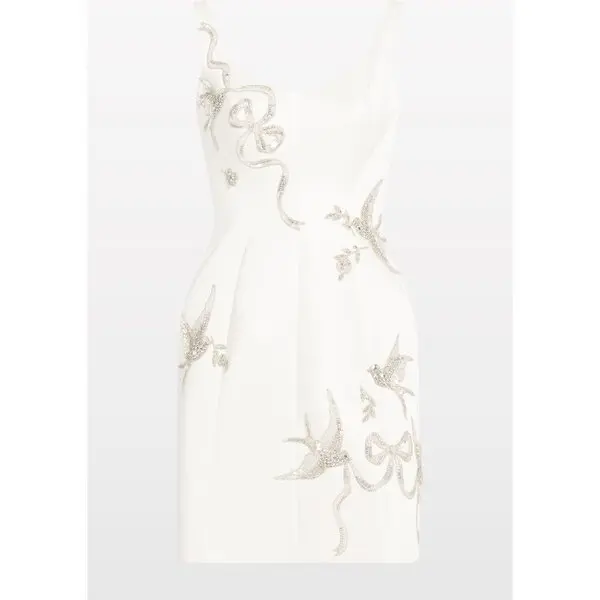 Jenny Packham Giselle Embellished Mini Dress - Ivory