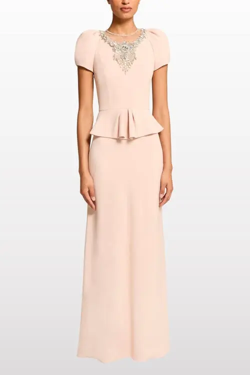 Jenny Packham Nocturne Maxi Dress - Morganite