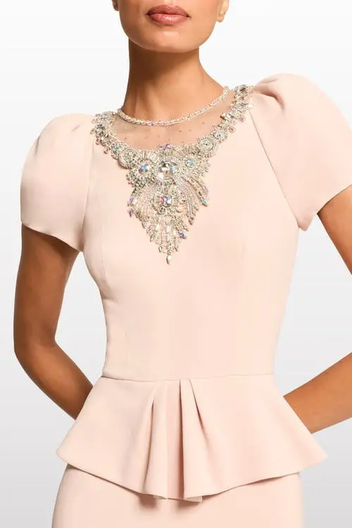 Jenny Packham Nocturne Maxi Dress - Morganite