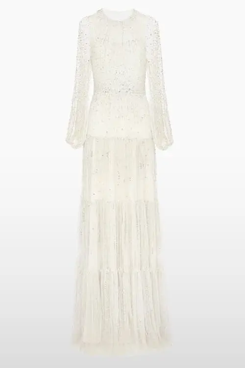 Jenny Packham Tramar Long Dress - Ivory