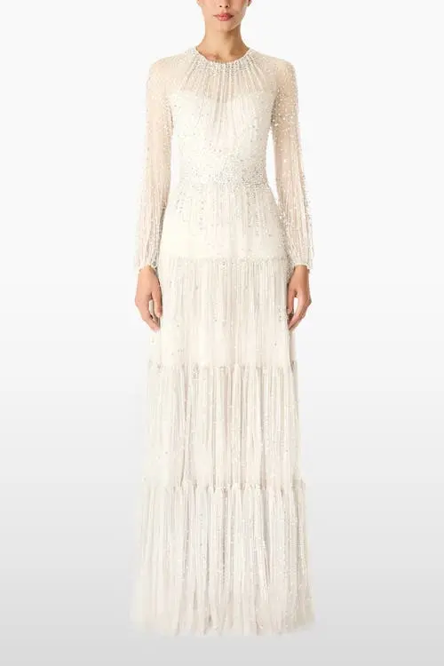 Jenny Packham Tramar Long Dress - Ivory