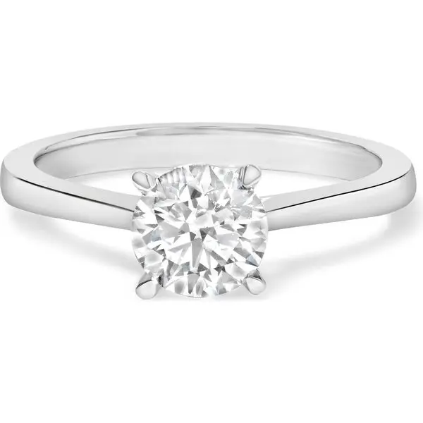 HAUS OF BRILLIANCE 14k Gold 1.0 Cttw Lab Grown Diamond Engagement Ring - White