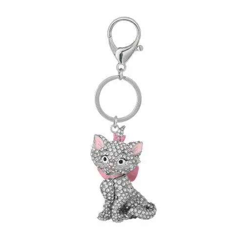 Disney Aristocats Marie Crystal Pavé Bag Charm Keychain