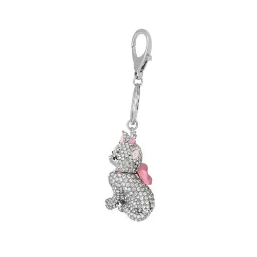Disney Aristocats Marie Crystal Pavé Bag Charm Keychain