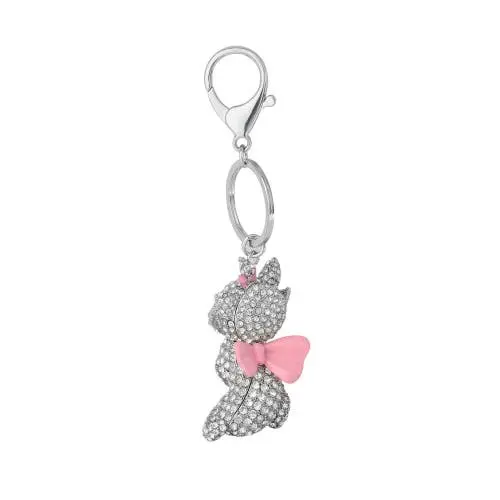 Disney Aristocats Marie Crystal Pavé Bag Charm Keychain
